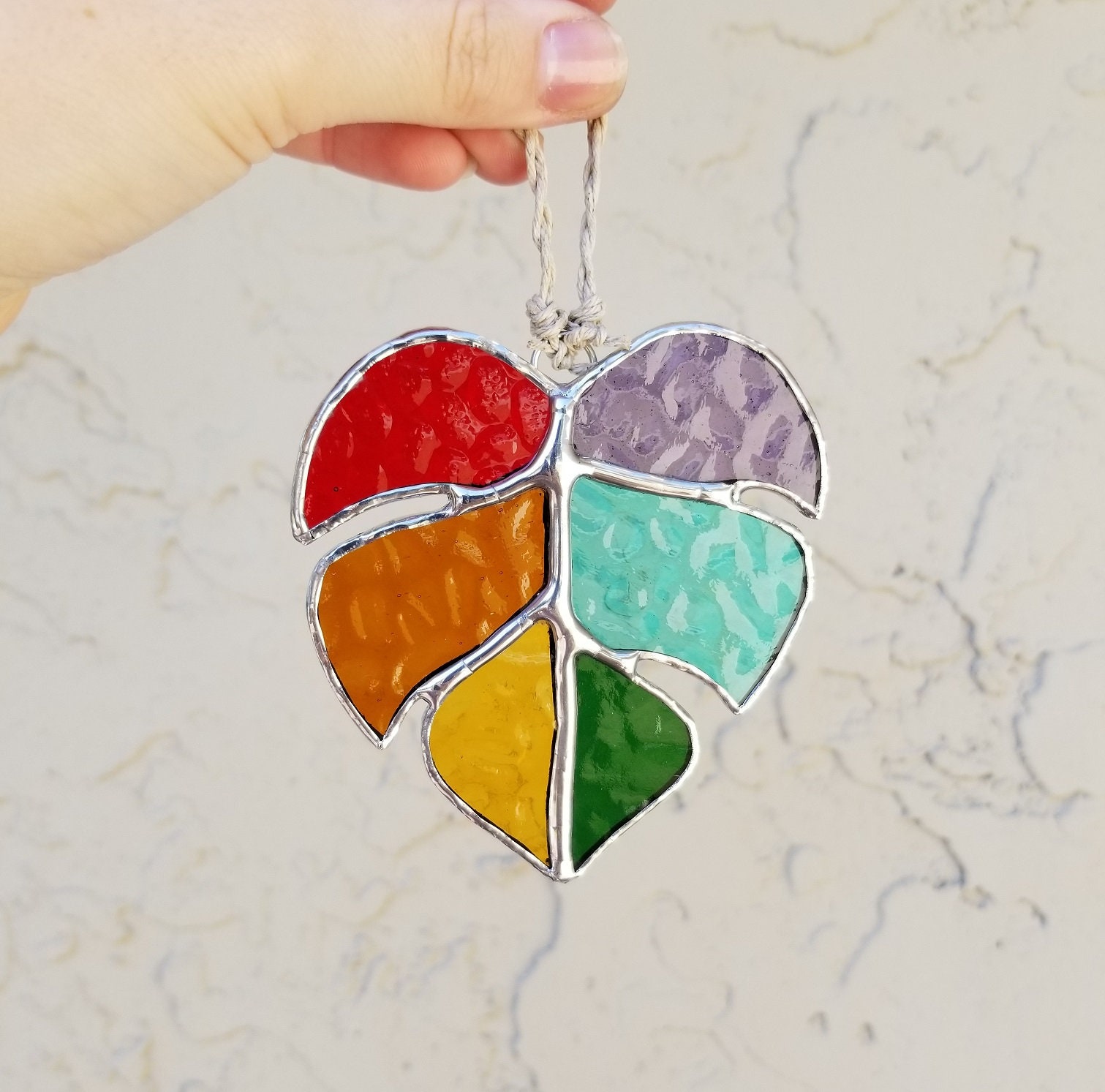 MINI Monstera Stained Glass Pattern - PDF Digital Download - Etsy