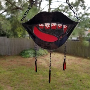 Vampire Mouth Stained Glass Pattern PDF Digital Download - Etsy