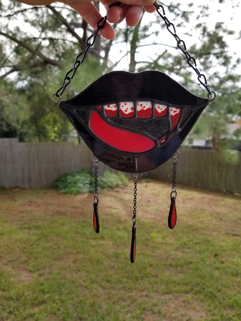 Vampire Mouth Stained Glass Pattern PDF Digital Download - Etsy
