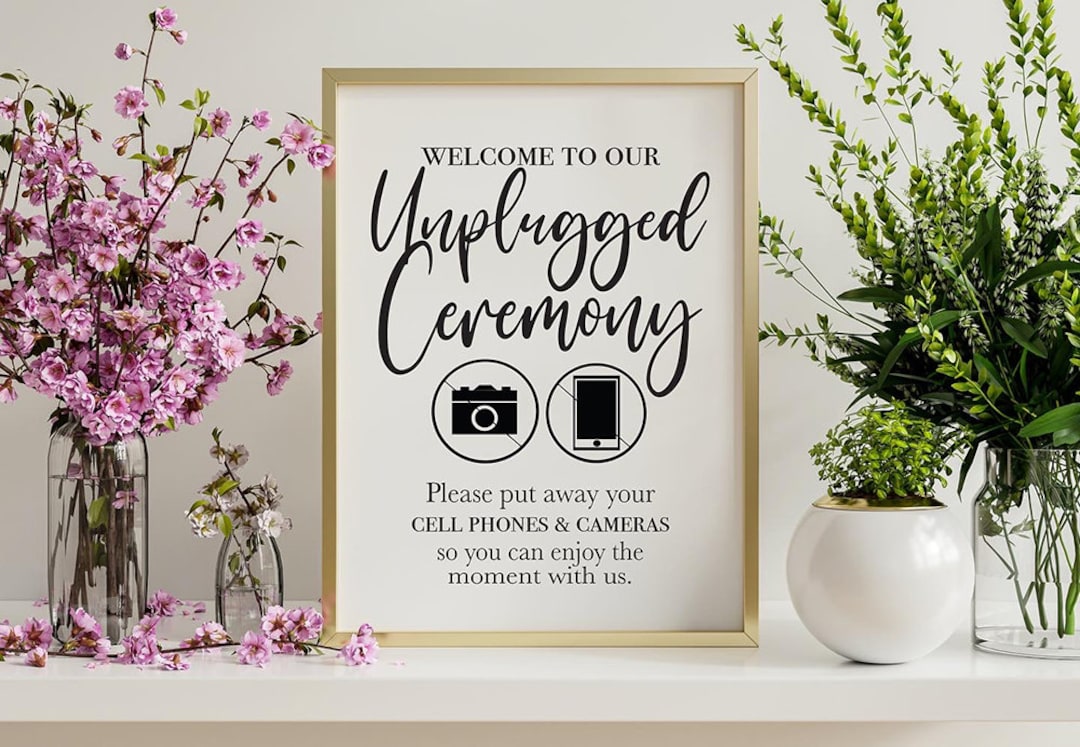 Printable Unplugged Ceremony PDF Sign || Instant PDF Download ...