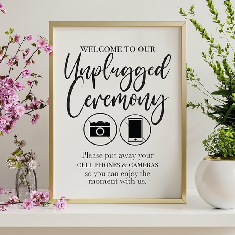 Unplugged Ceremony Sign - Etsy