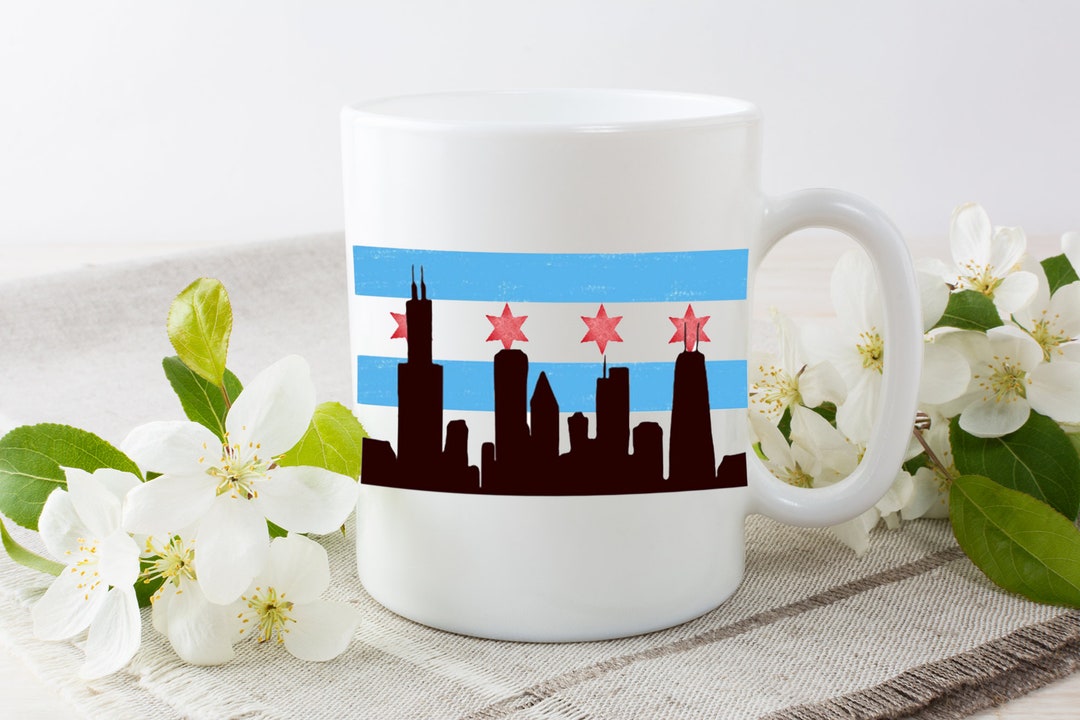 Chicago Mug Chicago Skyline Mug Chicago Themed Gift - Etsy