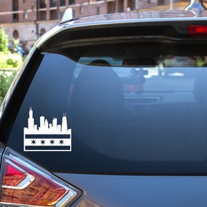 Chicago Skyline Decal || Chicago Flag Decal || Chicago Decal - Etsy