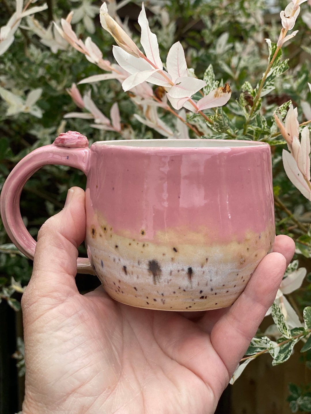Hand Made in the UK Lollipop Pink Ceramic Mug - Etsy