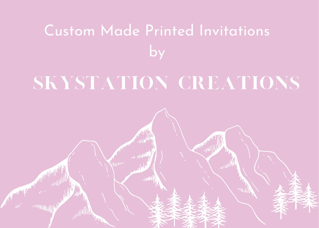 Custom Printed Invitations - Etsy
