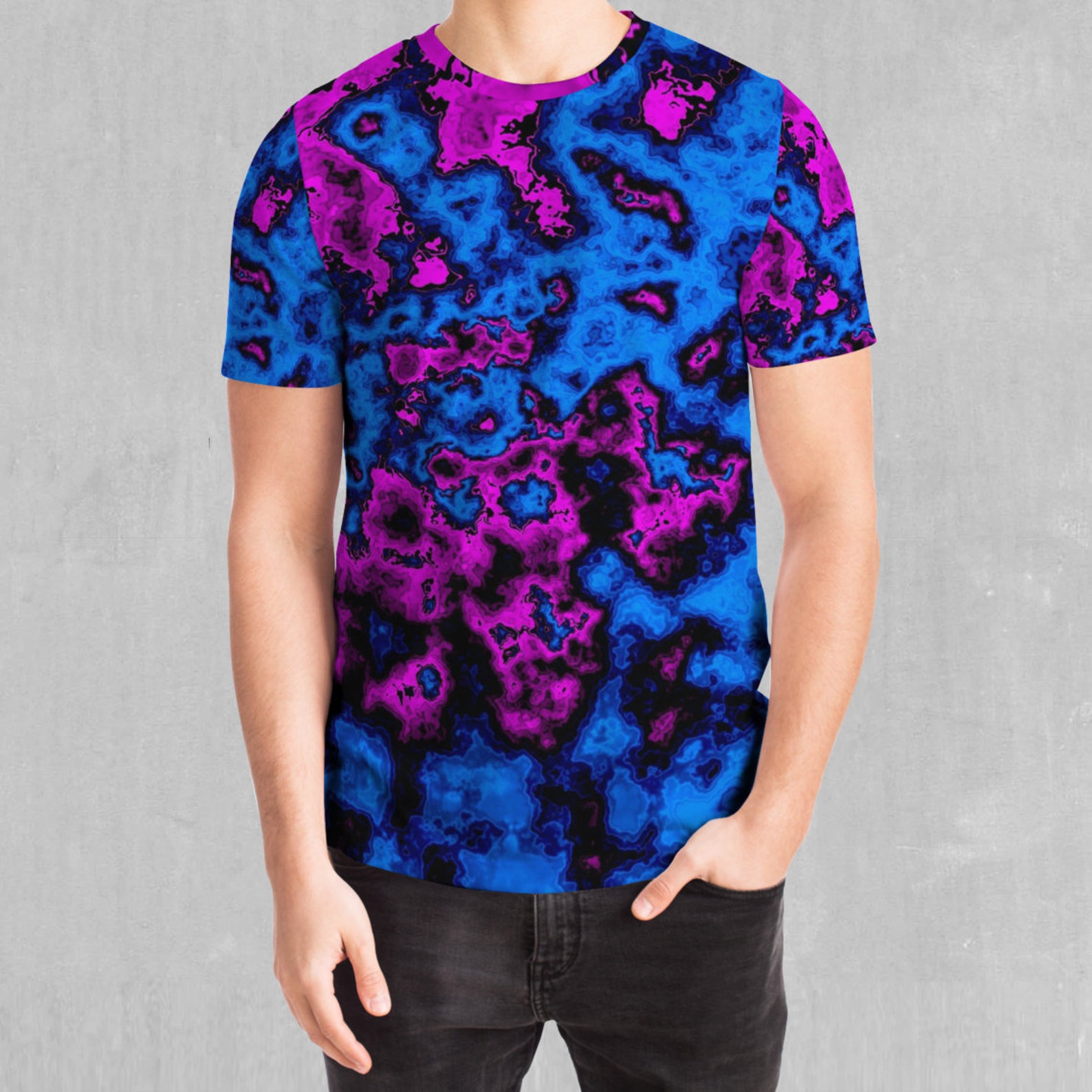 Geocidic Psychedelic Blue/purple EDM Rave Festival All Over Print Tee ...