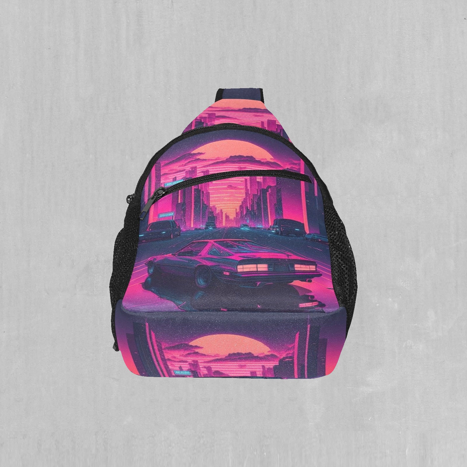 Nightfall Vaporwave Retro Synthwave Sling Fanny Pack Crossbody - Etsy