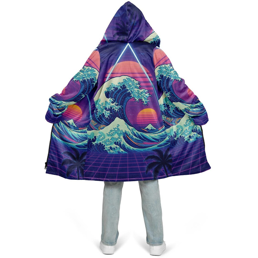 Neonami Zip Cloak Vaporwave Zip Cloak Retro Zip Cloak Streetwear Zip ...