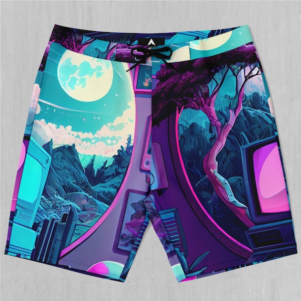 Neon Swim Trunks - Etsy