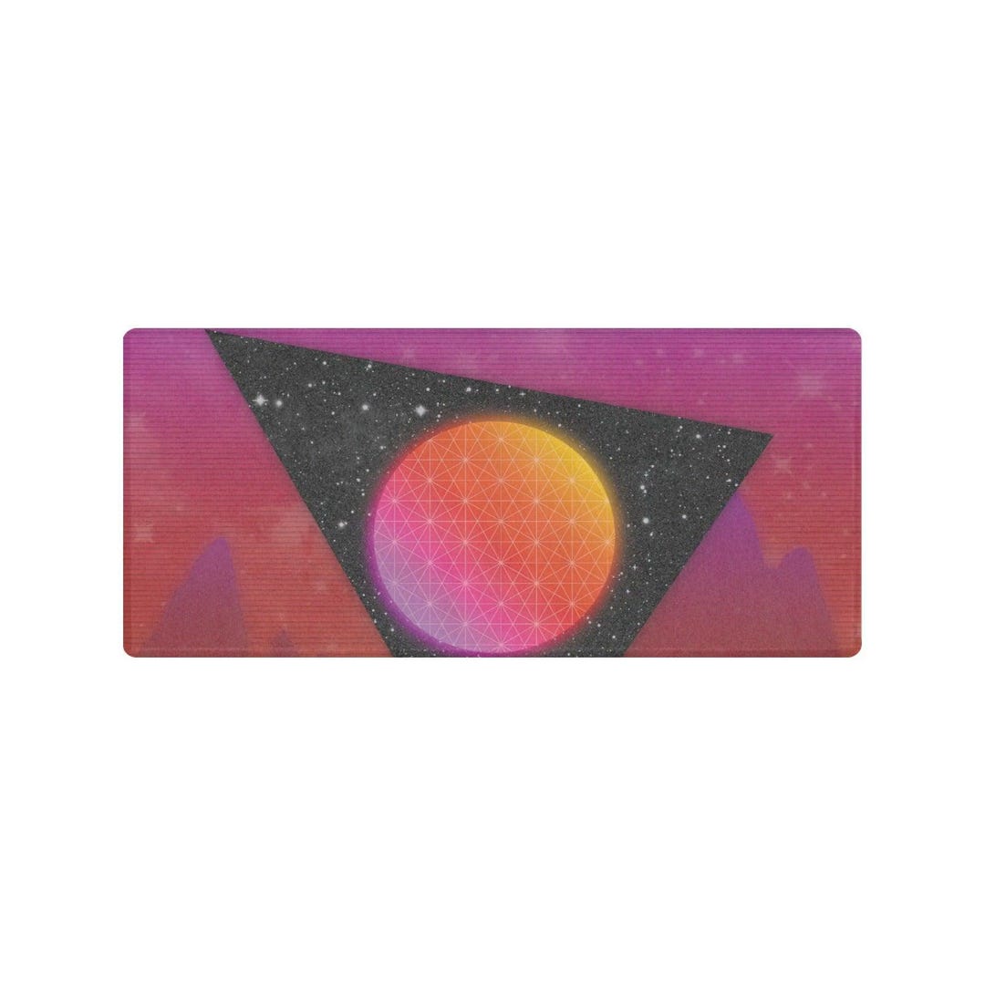 Desert Continuum Desk Mat Vaporwave Desk Mat Retro Desk Mat 90s Desk ...