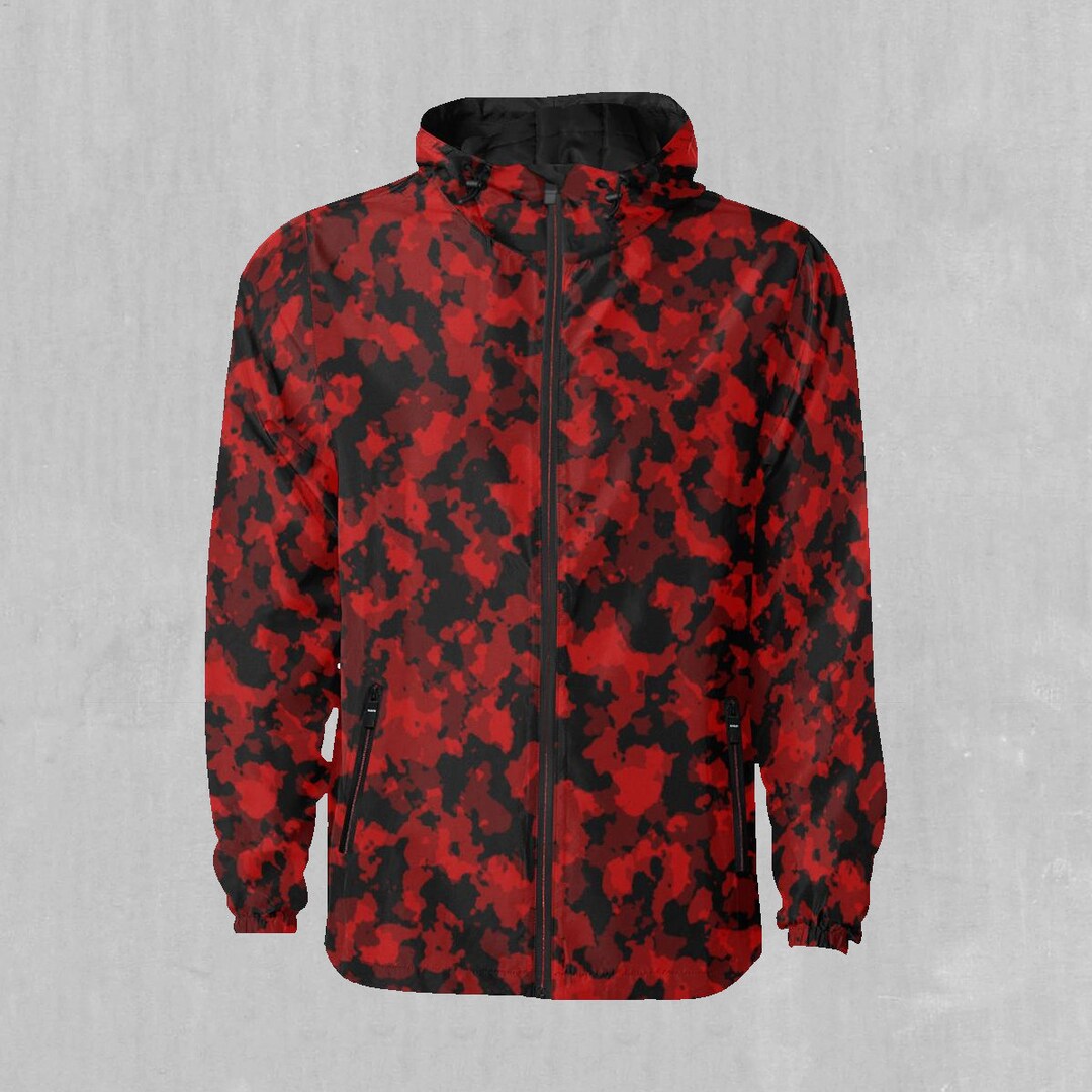 Cardinal Red Camo Windbreaker and Windbreaker Jacket - Etsy