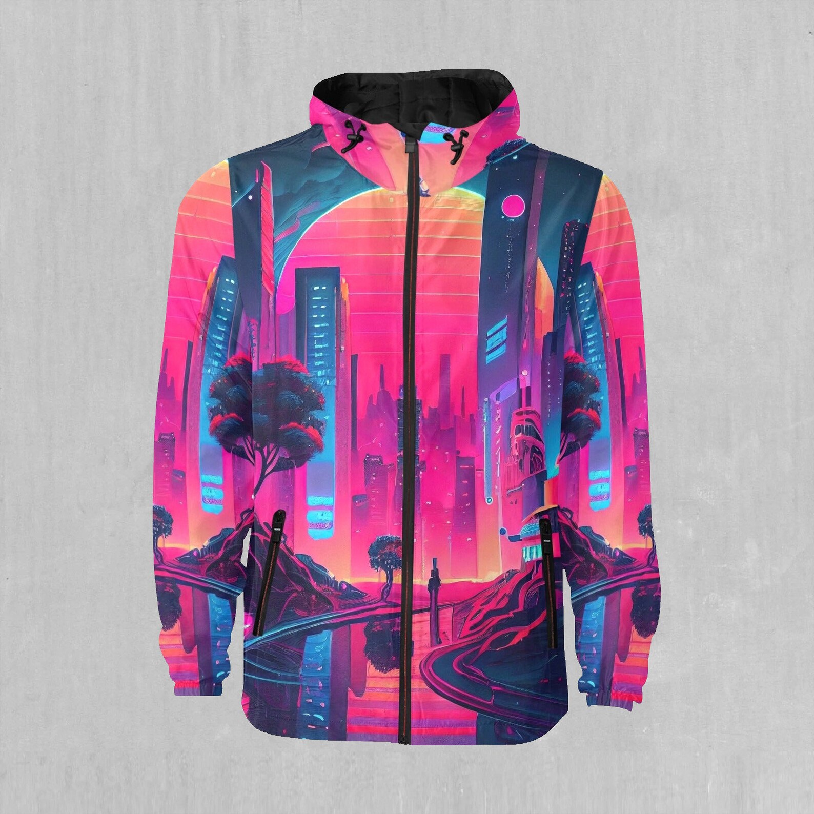 Neon Sunrise Vaporwave Retro Synthwave Snowboarding - Etsy