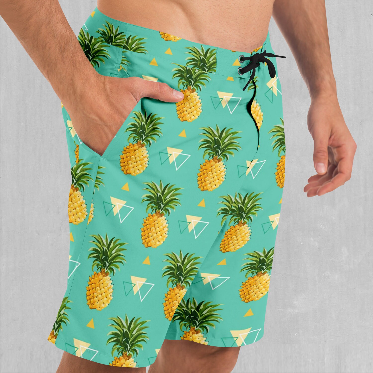 Pineapple Board Shorts Men's Bathing Suit Swim Trunks With - Etsy