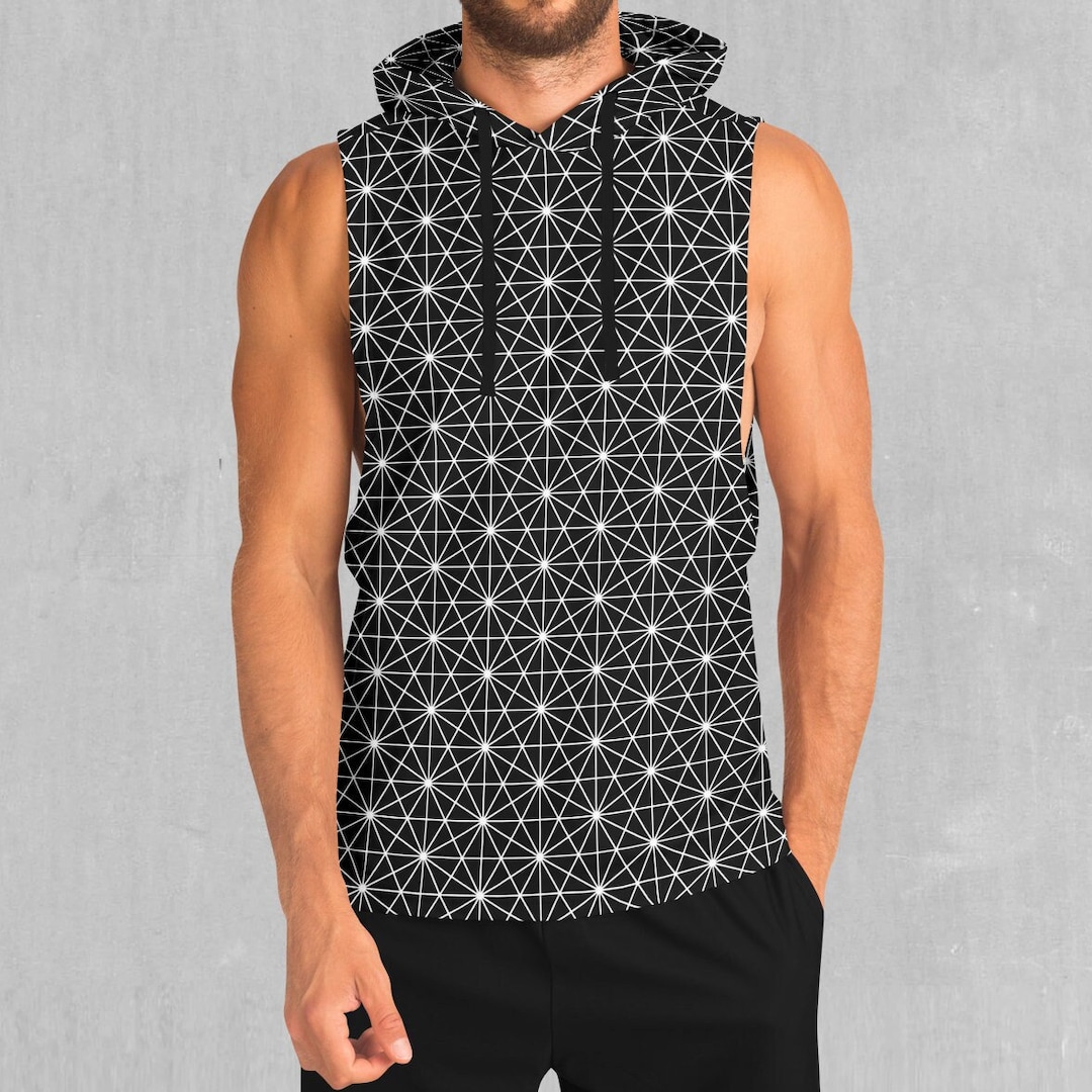 Star Net Sacred Geometry EDM Rave Festival Polyester Sleeveless Hoodie ...