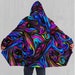 Crimson Space Galaxy Nebula EDM Rave Festival Sherpa Lined Hooded Cloak ...