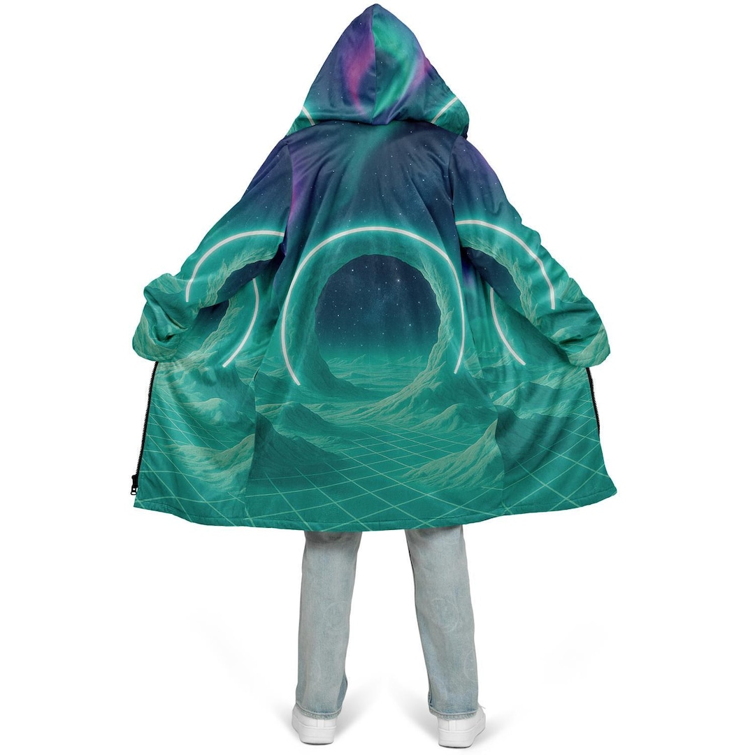 Astral Gateway Zip Cloak Vaporwave Zip Cloak Retro Zip Cloak Streetwear ...