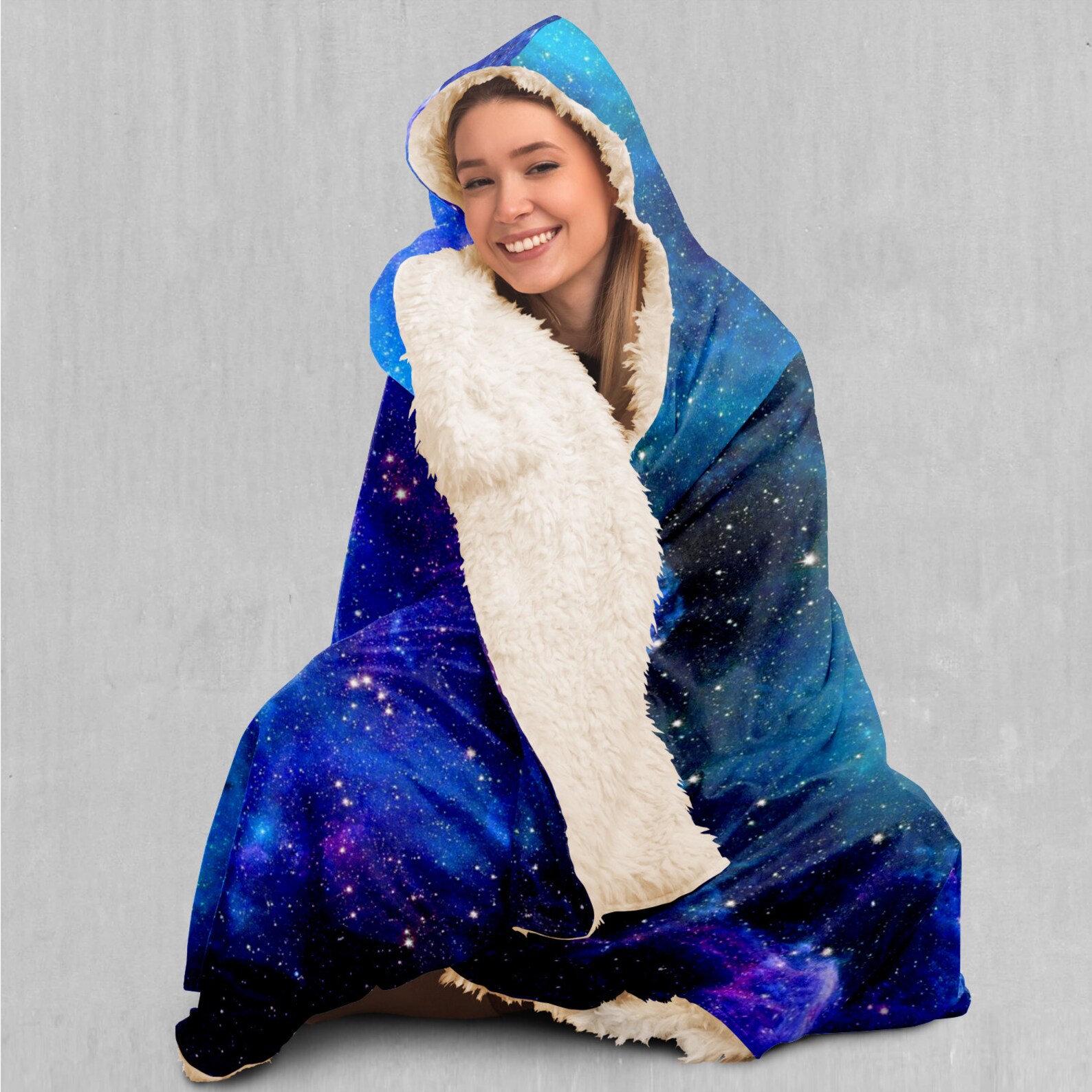 Stardust Nebula Galaxy Space Sherpa Microfleece Cape Hooded Blanket - Etsy