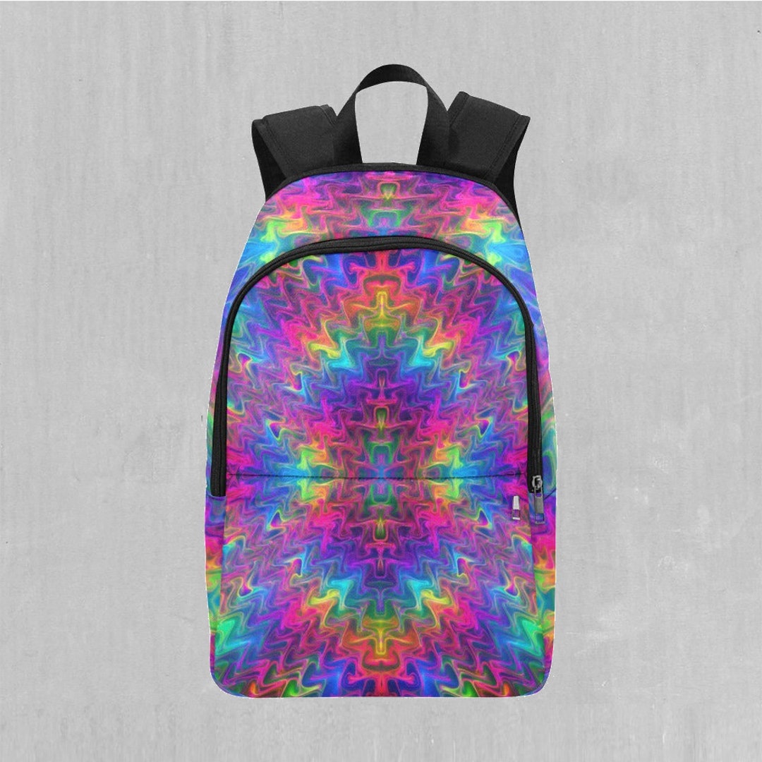 Tek Quantum Rainbow Adventure Festival Psychedelic Backpack With Laptop ...