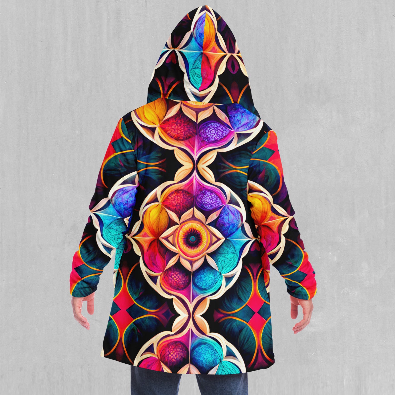 Blossoming Spectrum Mandala Psychedelic EDM Rave Festival Sherpa Lined ...