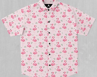 Flamingo Button Down Shirt - Etsy