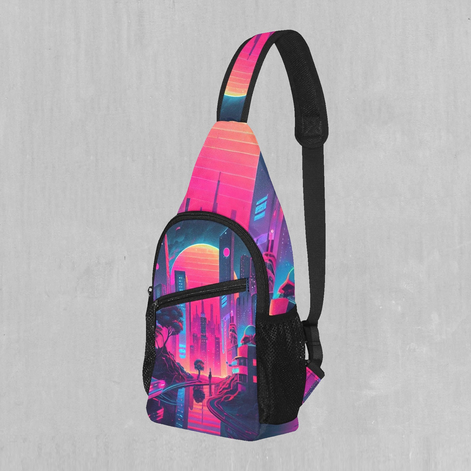 Neon Sunrise Vaporwave Retro Synthwave Sling Fanny Pack - Etsy