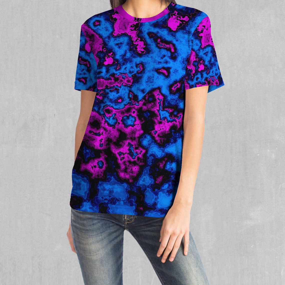 Geocidic Psychedelic Blue/purple EDM Rave Festival All Over Print Tee ...