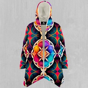 Blossoming Spectrum Mandala Psychedelic EDM Rave Festival Sherpa Lined ...
