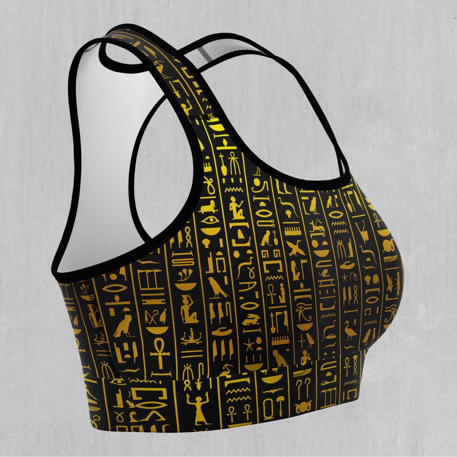 Hieroglyphics Egyptian Symbols Sports Bra Women's Sports - Etsy