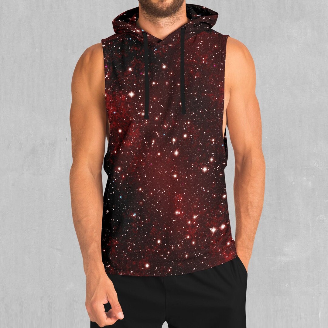 Crimson Space Galaxy Outer Space EDM Rave Festival Polyester Sleeveless ...