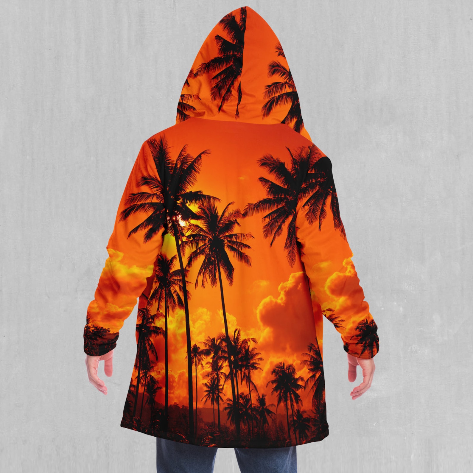 Lush Sunset Palm Tree Tropical EDM Rave Festival Cloak - Etsy