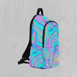 Holographic Adventure Festival Psychedelic Backpack With Laptop ...
