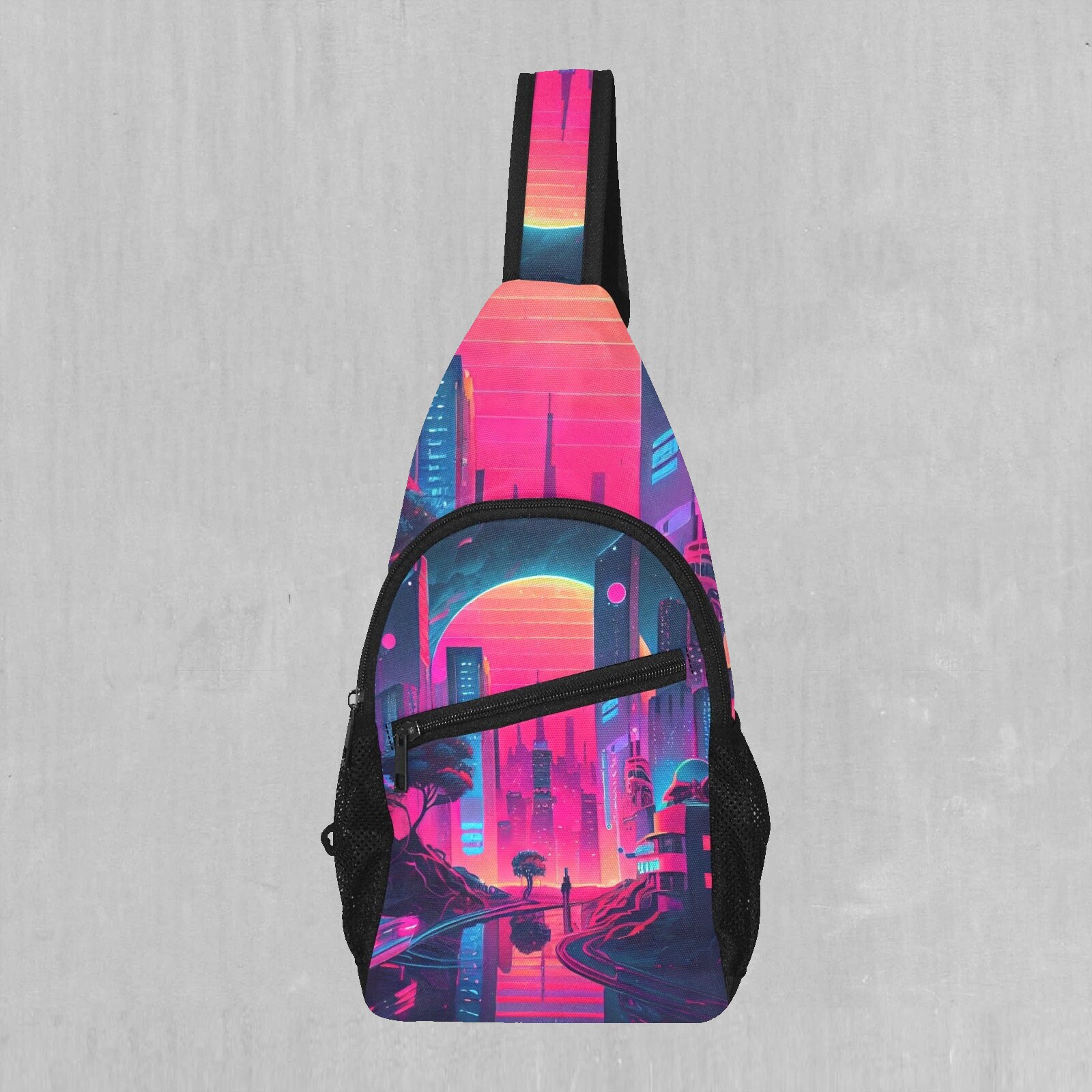 Neon Sunrise Vaporwave Retro Synthwave Sling Fanny Pack - Etsy
