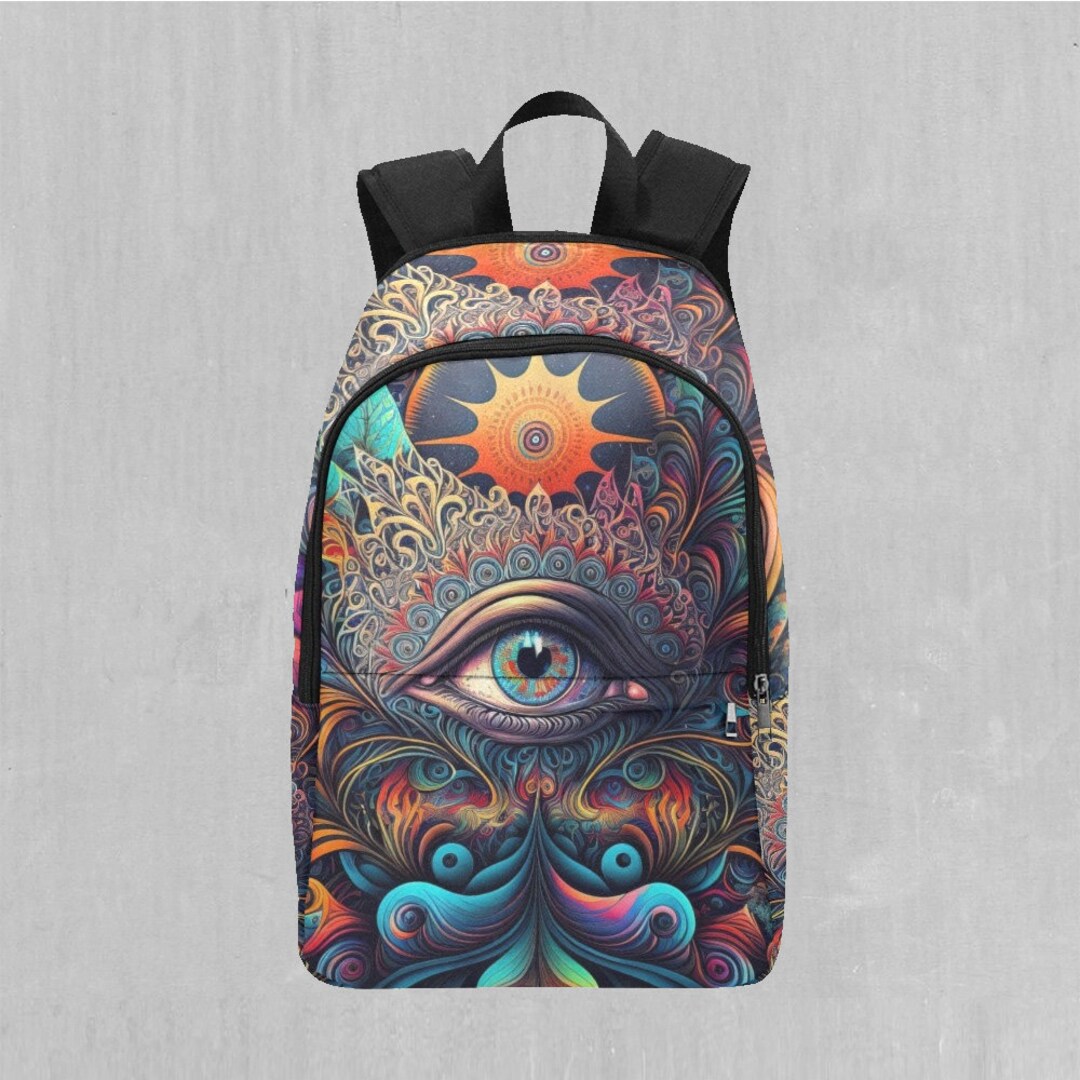 Cosmic Eye Mandala Adventure Festival Psychedelic Backpack With Laptop ...