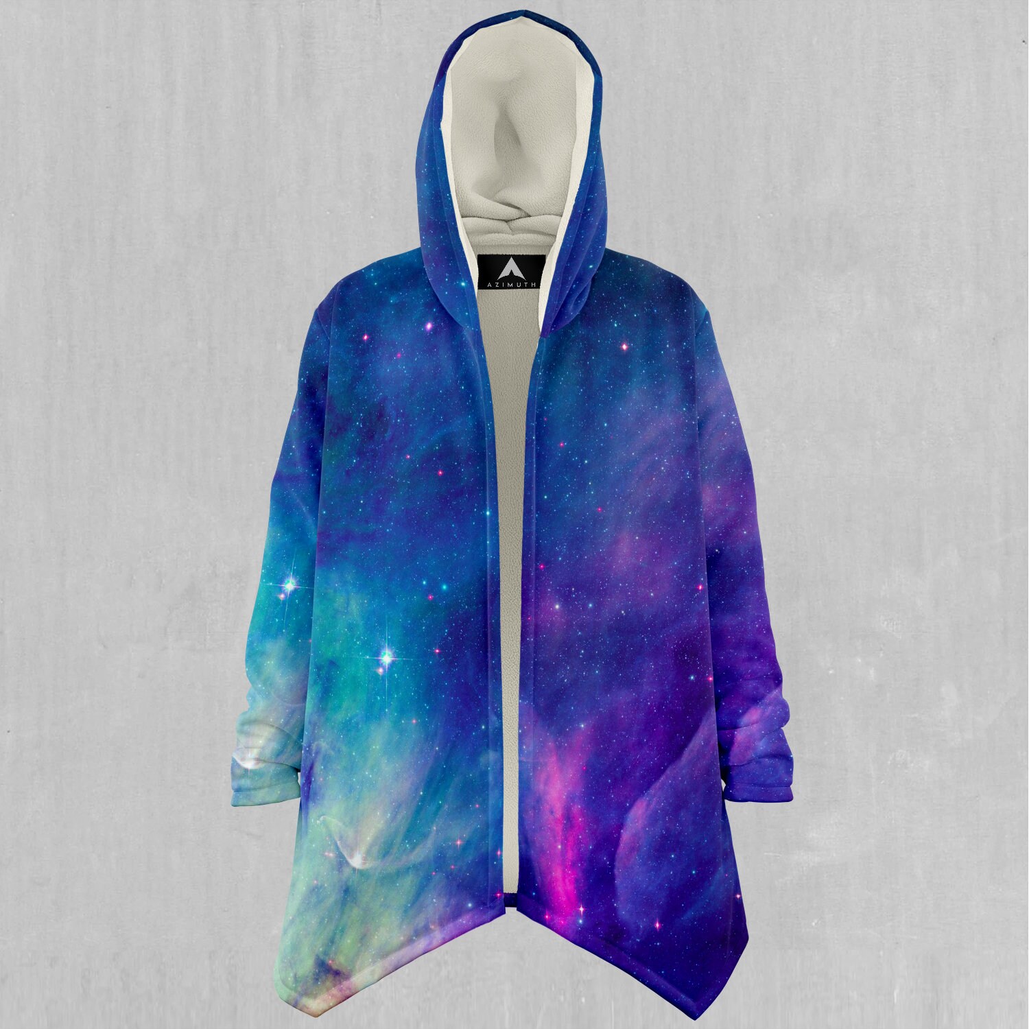 Frost Nebula Galaxy Space EDM Rave Festival Sherpa Lined Hooded Cloak ...