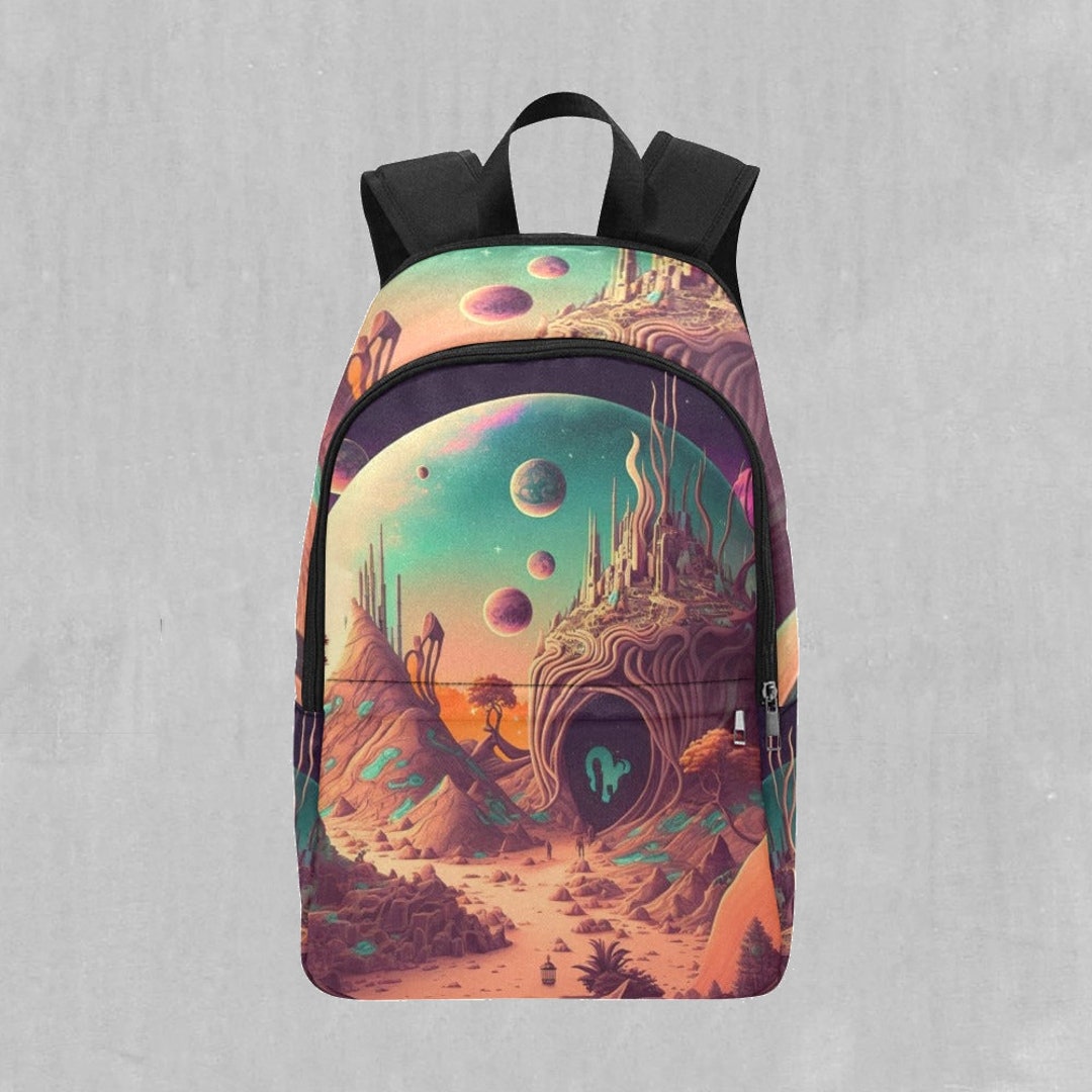 Cosmic Mirage Adventure Festival Psychedelic Backpack With Laptop ...