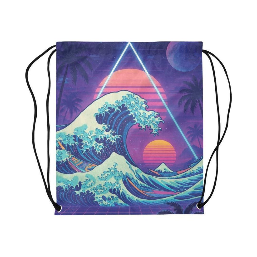 Neonami Drawstring Bag Vaporwave Drawstring Bag Retro Drawstring Bag 90s Drawstring Bag ...