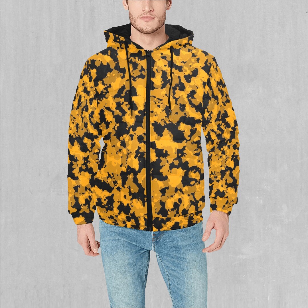 Stinger Yellow Camo Puffer Jacket - Etsy