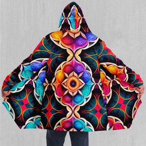 Blossoming Spectrum Mandala Psychedelic EDM Rave Festival Sherpa Lined ...