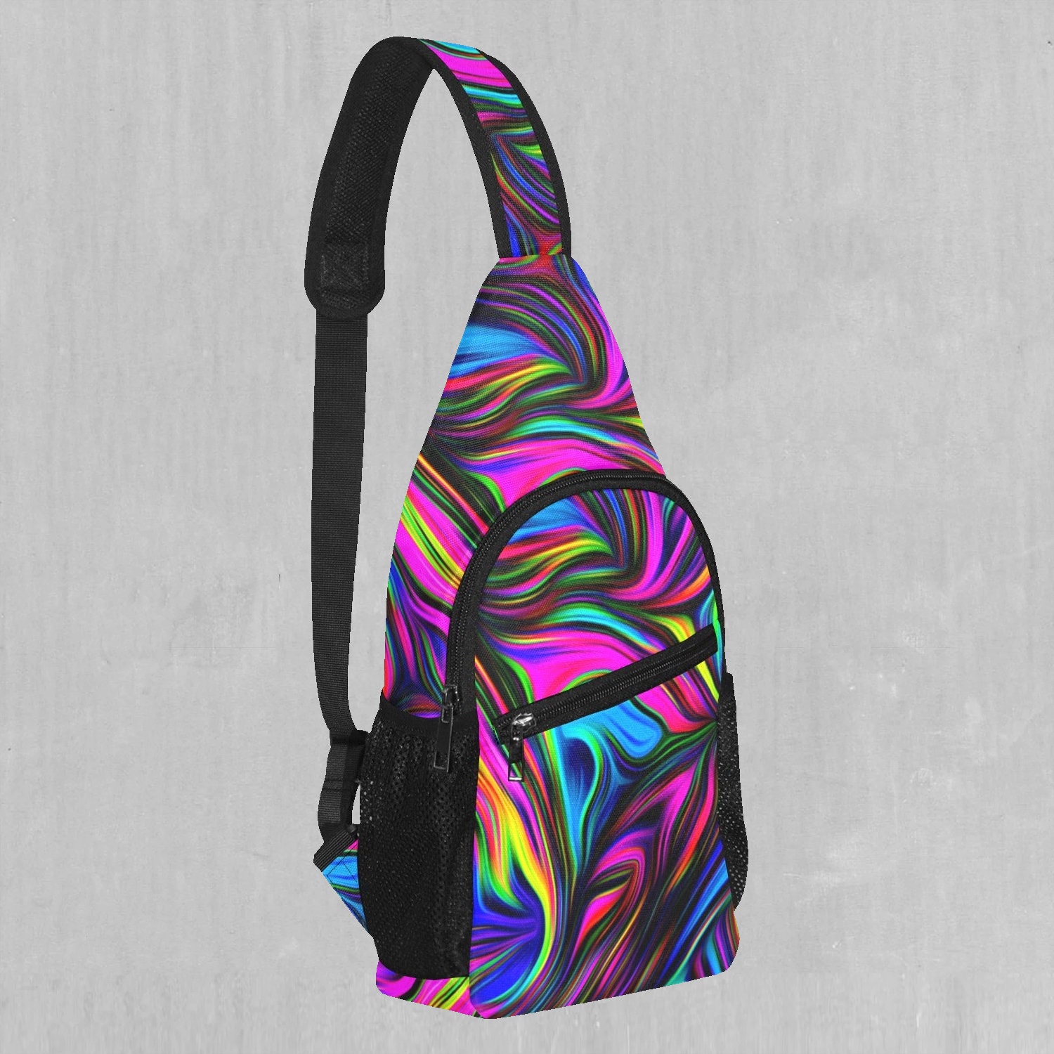 Psychedelic Waves Sling Fanny Pack Crossbody Festival Bag - Etsy