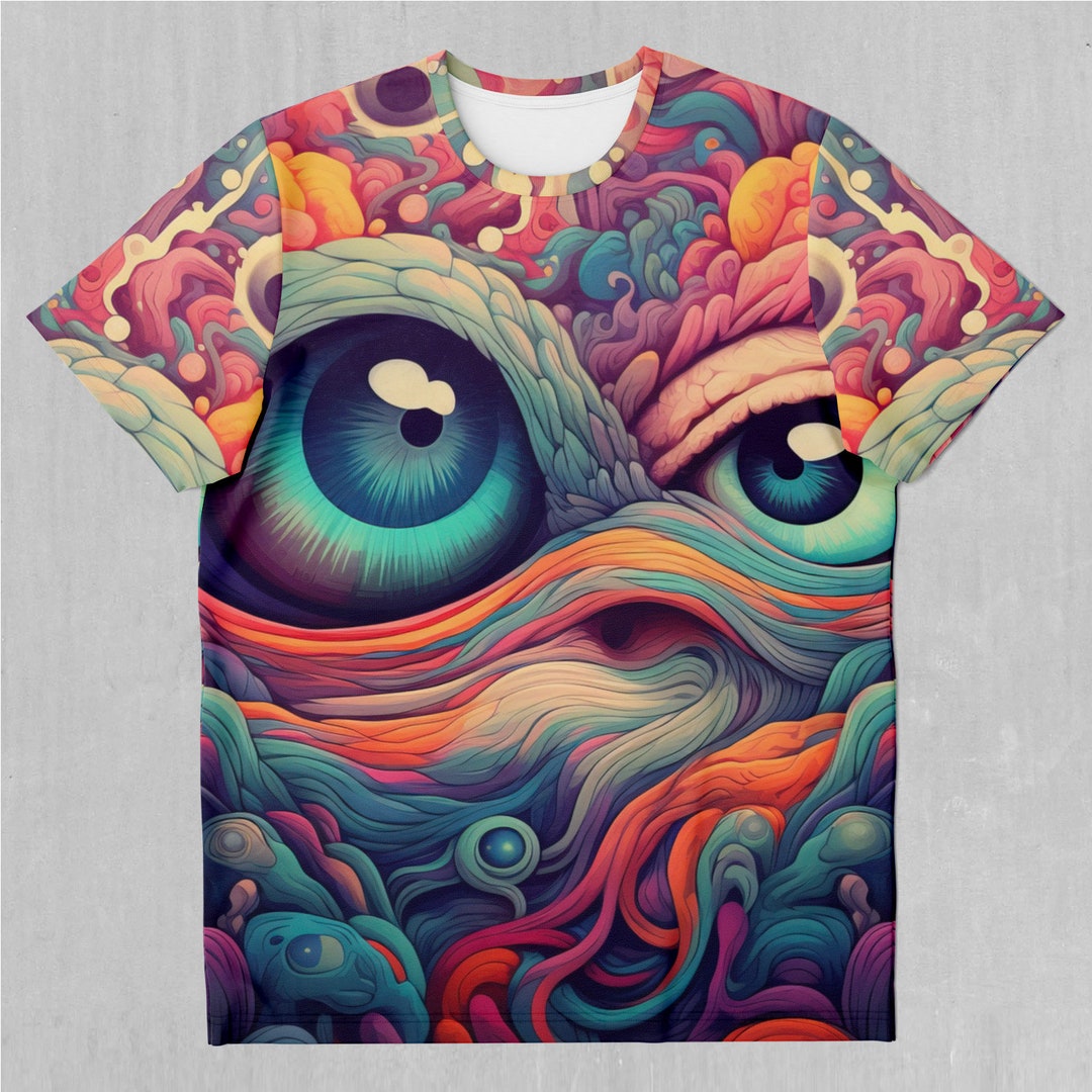 Mind Iris Psychedelic Abstract Colorful Festival Tee - Etsy