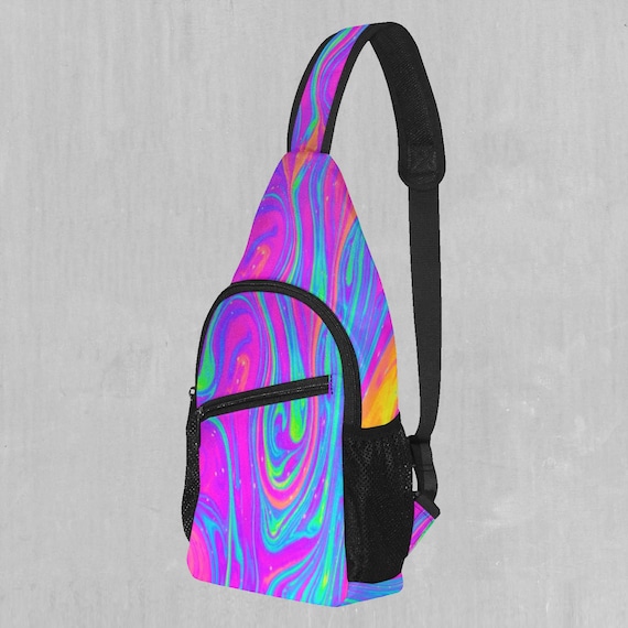 Acidic Drip Psychedelic Sling Fanny Pack Crossbody Festival - Etsy