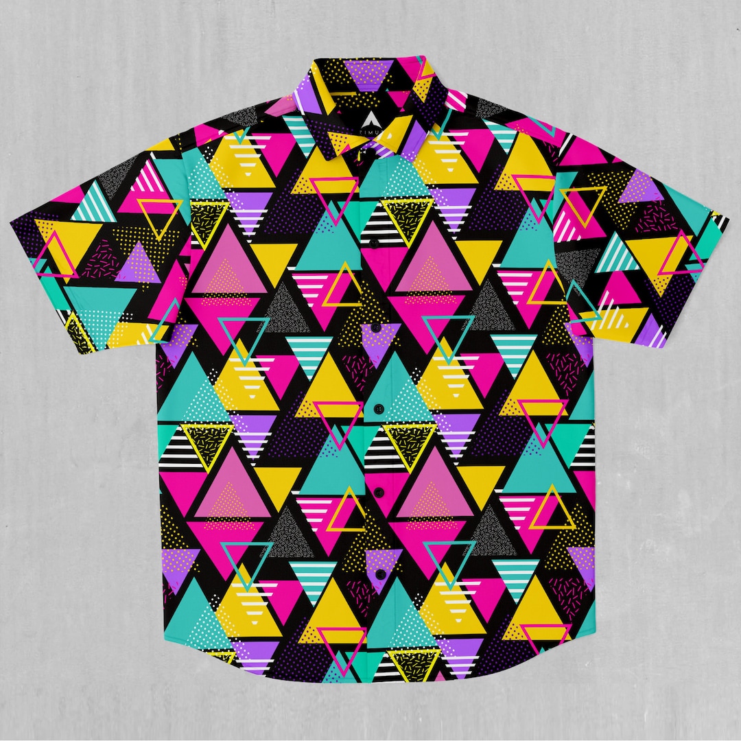 Triad Short Sleeve Button Down Collared Shirt - Etsy