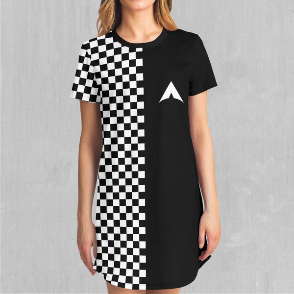 Black and White Checkerboard Dress - Etsy