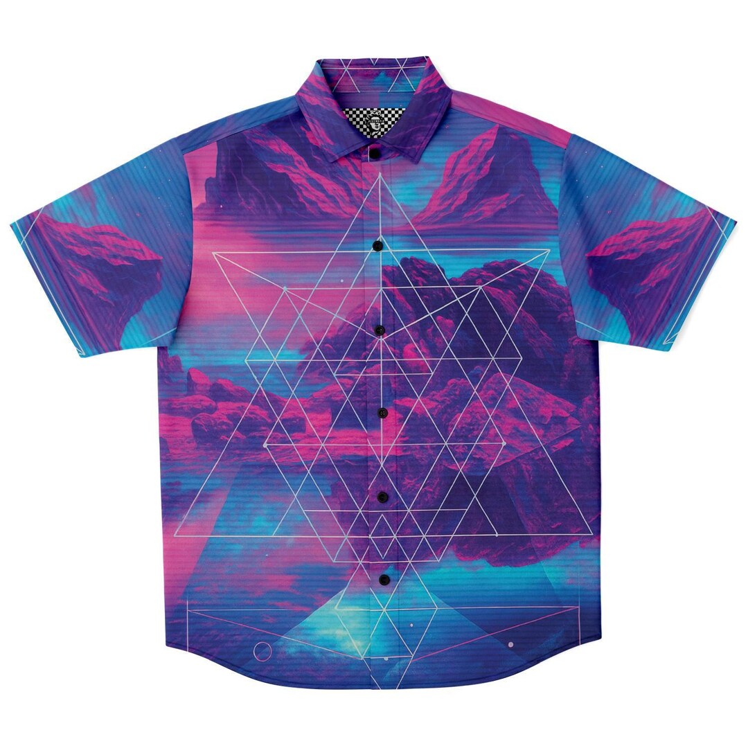 Liminal Button Down Shirt Vaporwave Button Down Retro Button Down ...