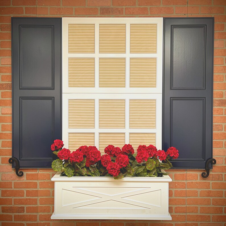 Flat panel with moulding inside edge exterior shutters Made | Etsy