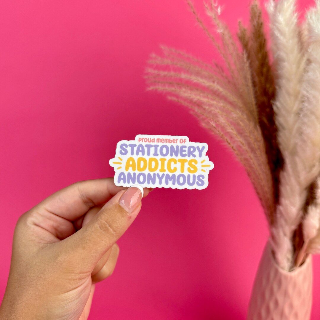 Stationery Addicts Anonymous Sticker: Waterproof Vinyl Decal - Etsy
