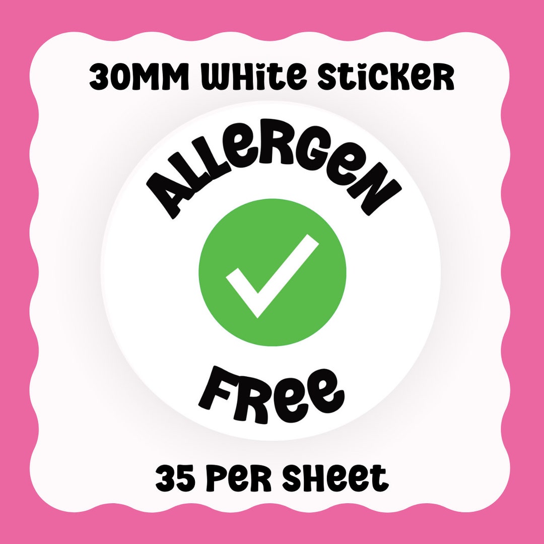Allergen Free Allergen Stickers, Allergen Labels for Bakers ...