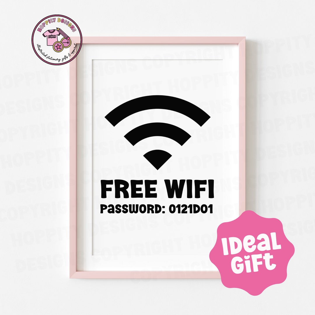 Funny Wifi Password Wall Art Print, Internet Access Poster, Funny Wall ...