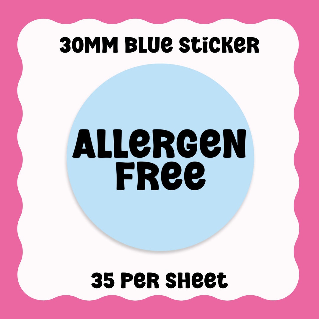 Allergen Free Allergen Stickers, Allergen Labels for Bakers ...