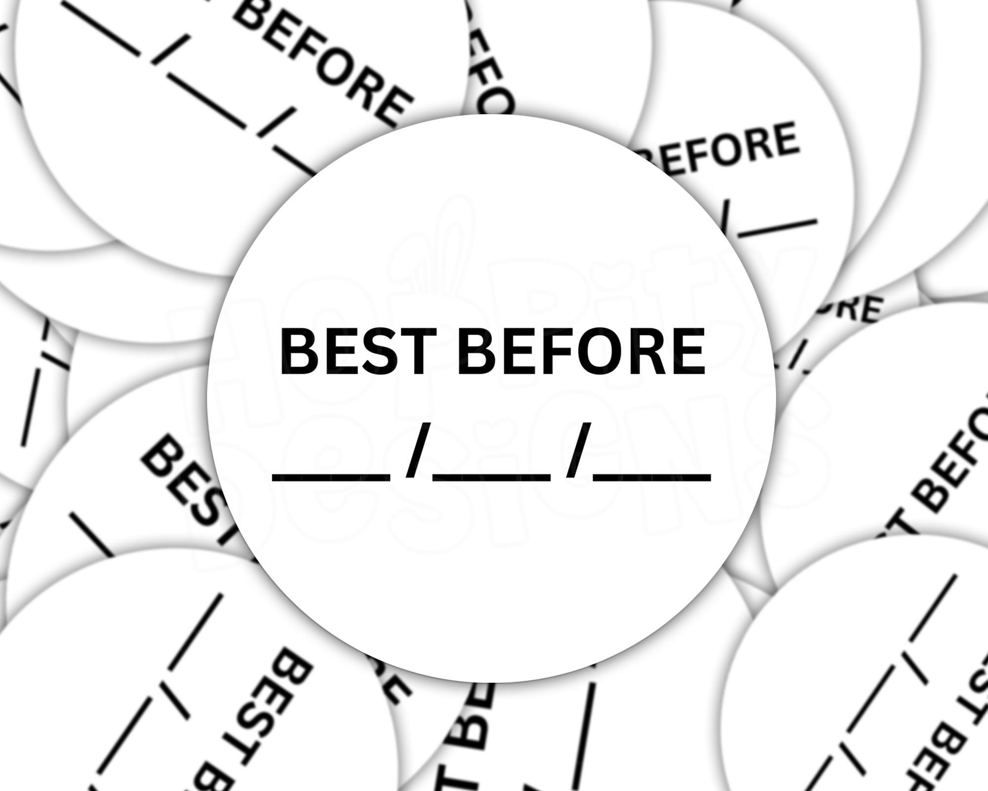 Before Date Stickers, Round Expiration Labels for Food Packaging - Etsy UK